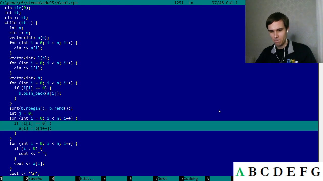 touristream 011: Codeforces Educational 95
