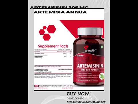 Artemisinin 205 mg- Artemisia Annua- Sweet Wormwood Extract 60 Capsule Vegan Safe,