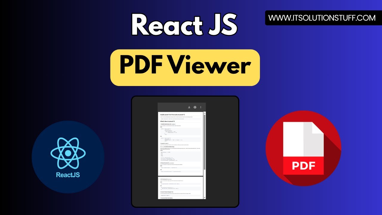 React JS PDF Viewer Easy and Quick Example