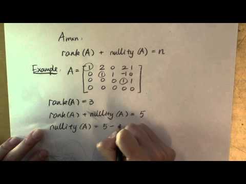 The rank nullity relation and examples