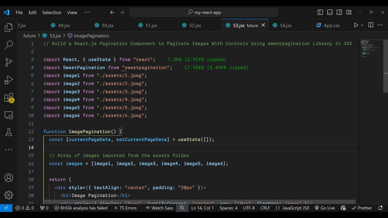 Build a React.js Pagination Component to Paginate Images With Controls Using sweetpagination Library