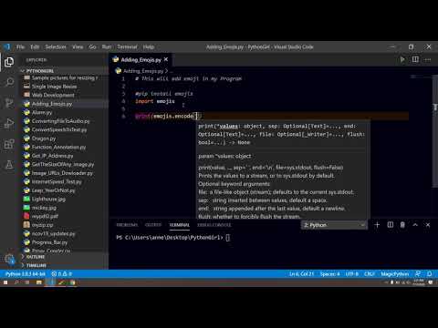 How to add emoji using python