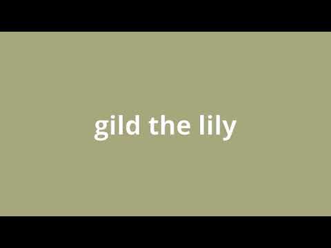 what is the meaning of gild the lily