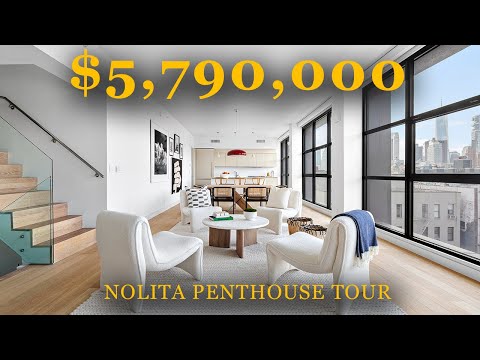 INSIDE a New York City PENTHOUSE in NOLITA | $5,790,000 250 Bowery PHD, First Time For Resale!!!