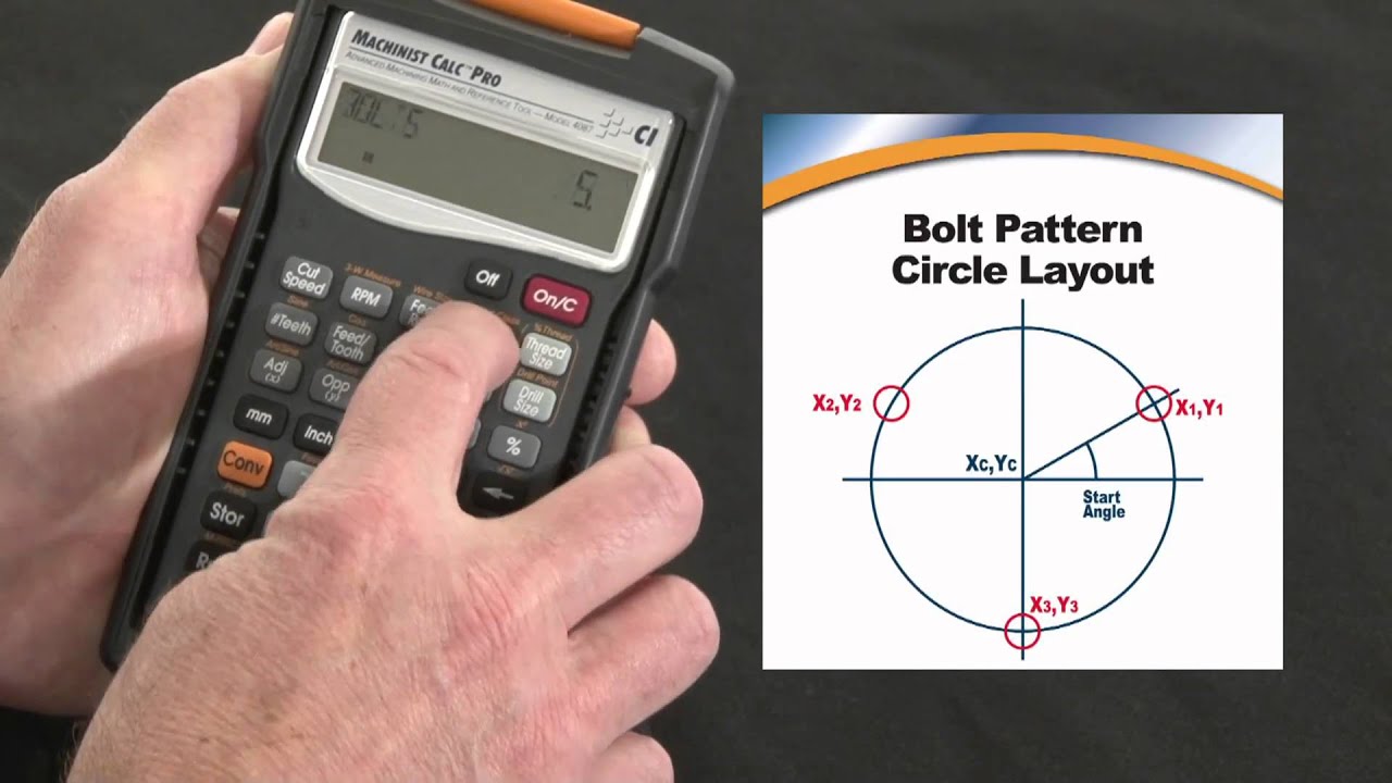Machinist Calc Pro Bolt Pattern Circle Layout How To Calculate