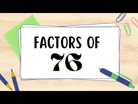 Factors of 76||what are the factors of 76?||how to find factors of 76?||factors of a number