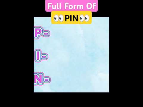 “PIN” 💡 Full Form 💡🌋🤯 #shorts #youtubeshorts #pin #shorthand