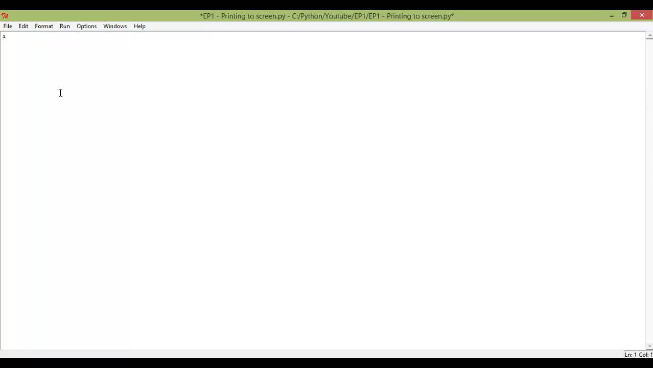 Python tutorial 1 - Basic printing to screen