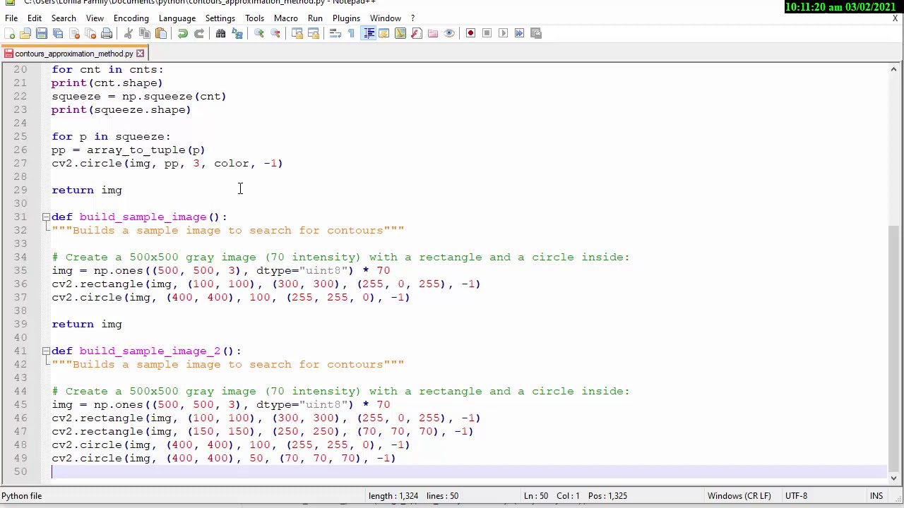 【PYTHON OPENCV】Approximation methods in OpenCV contours