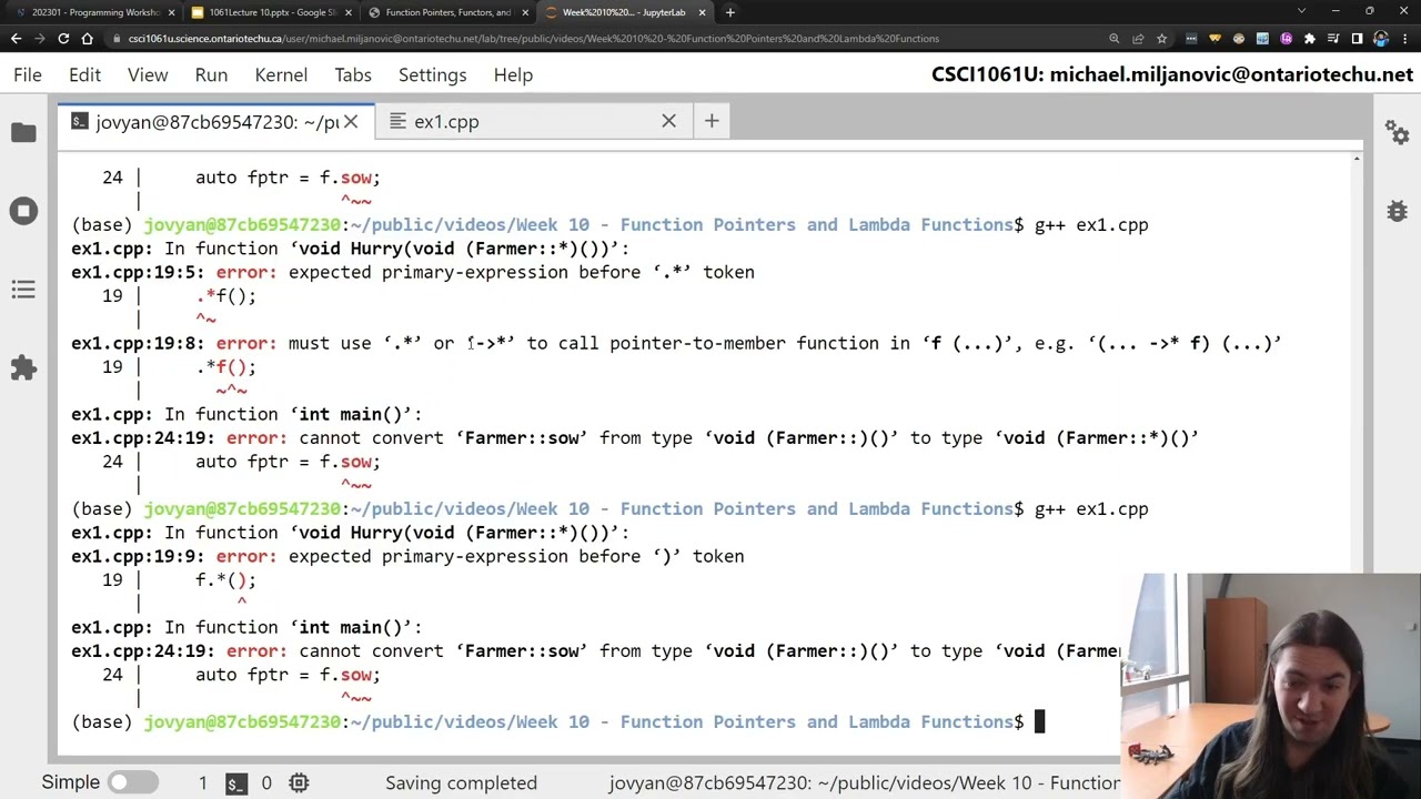 CSCI 1061 Lecture 10 - Function Pointers and Lambda Functions