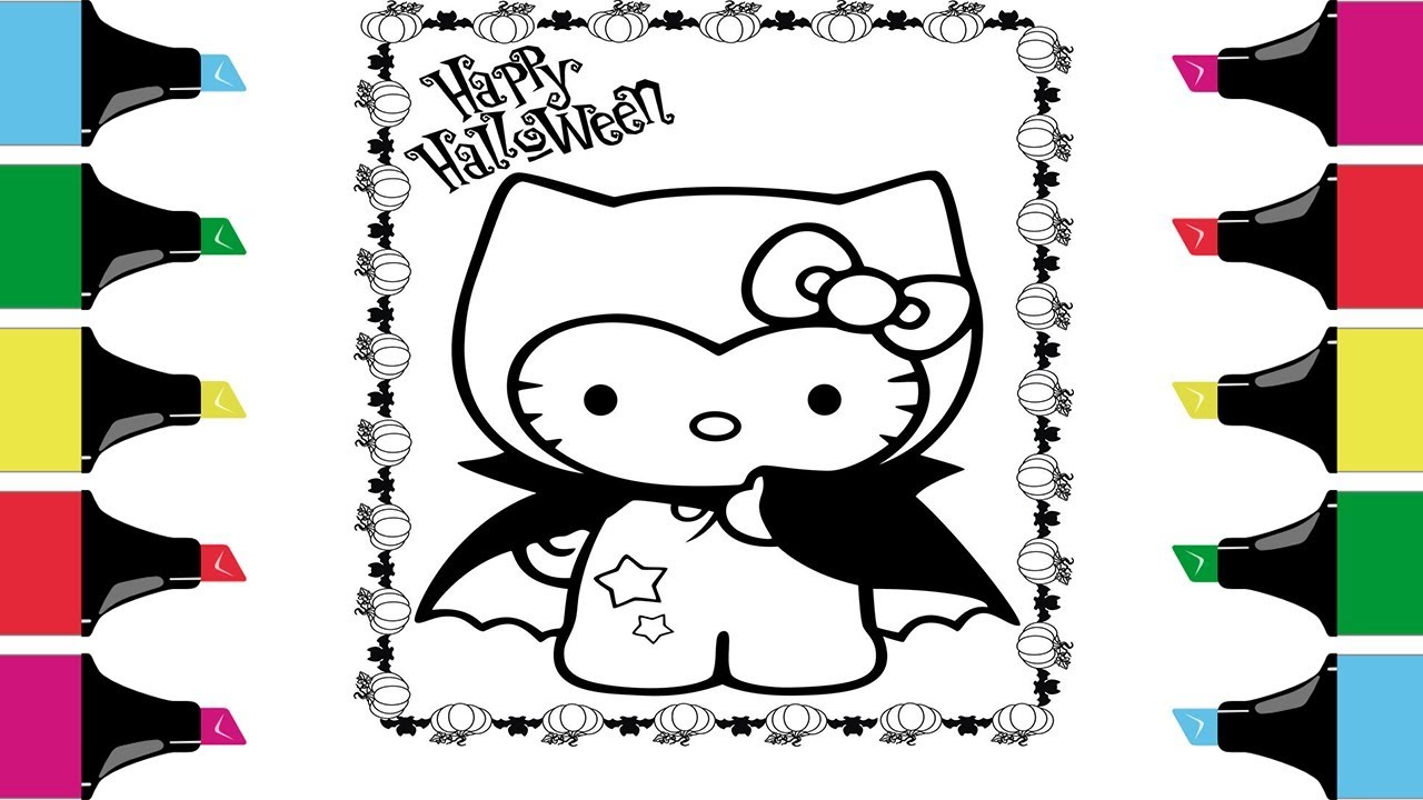 Hello Kitty Halloween Coloring Pages |Coloring Book for Kids
