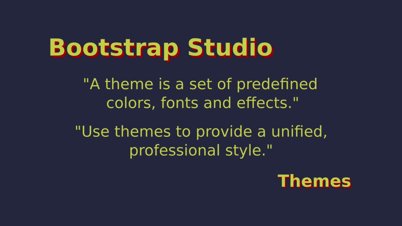 Bootstrap Studio - Themes
