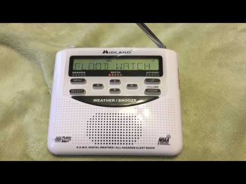 My First Alert From My WR-120EZ & Radio Shack 12-996 Radios