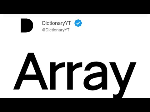 Array Meaning in English