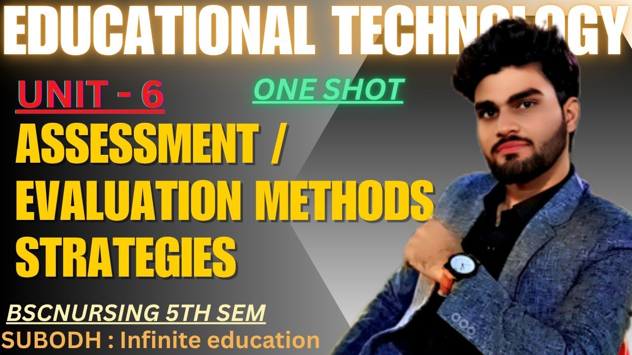 UNIT - 6 ASSESSMENT EVALUATION METHODS STRATEGIES ONE SHOT EDUCATIONAL TECHNOLOGY BSCNURSING 5TH SEM