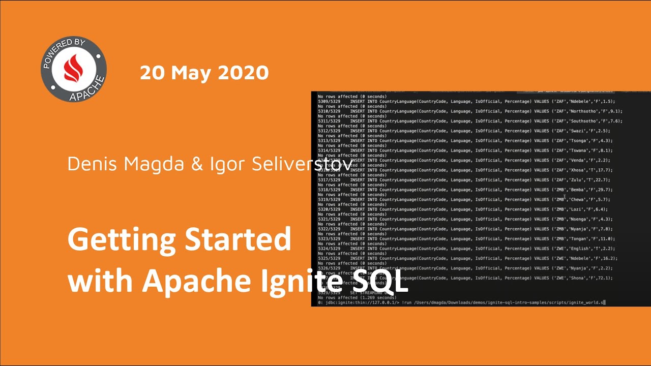 Getting Started with Apache Ignite SQL