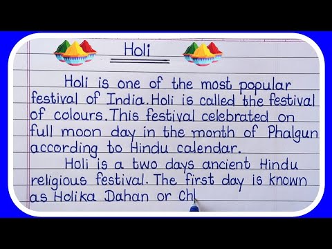 Essay on Holi in English Writing/Holi Essay Writing in English- Learn