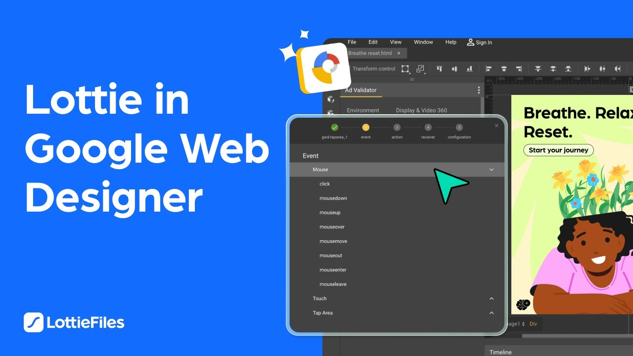 Step-by-step guide: How to add interactive Lottie animations in Google Web Designer