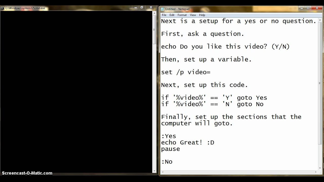 Microsoft DOS/ Batch File Tutorial