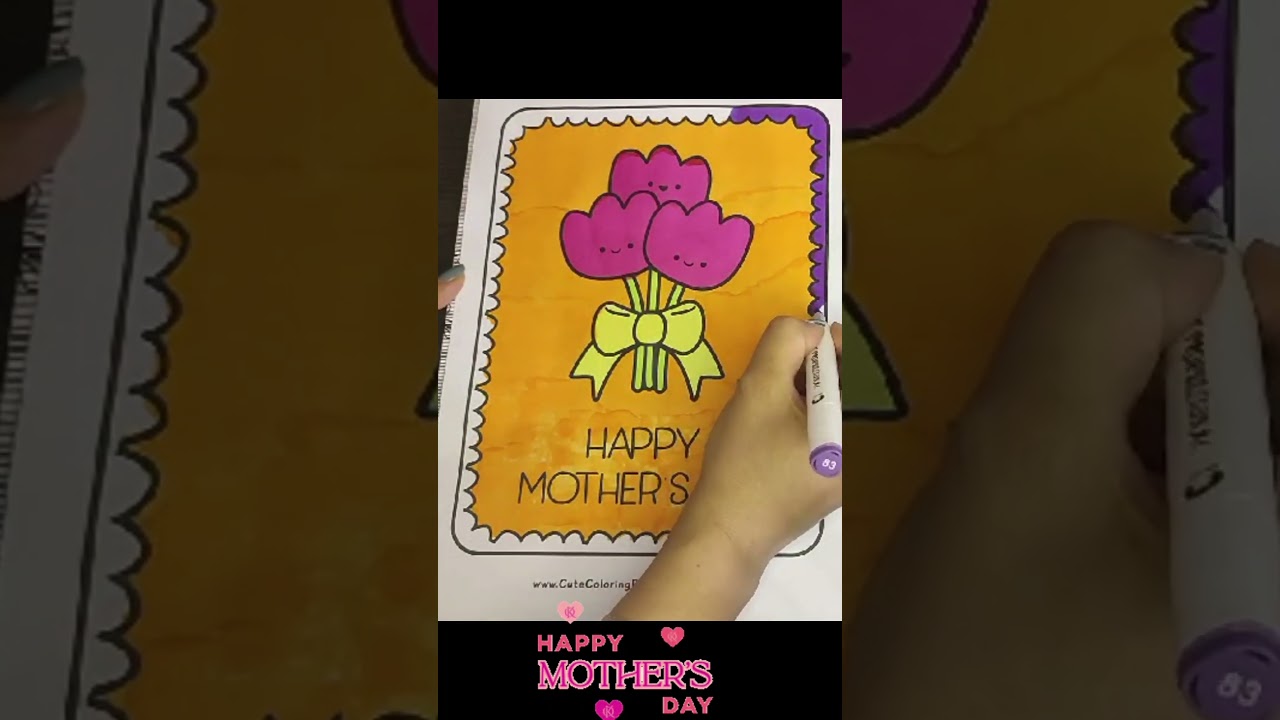 happy mothers day coloring page for kids #coloring #mothersday #mom #happymothersday #drawing