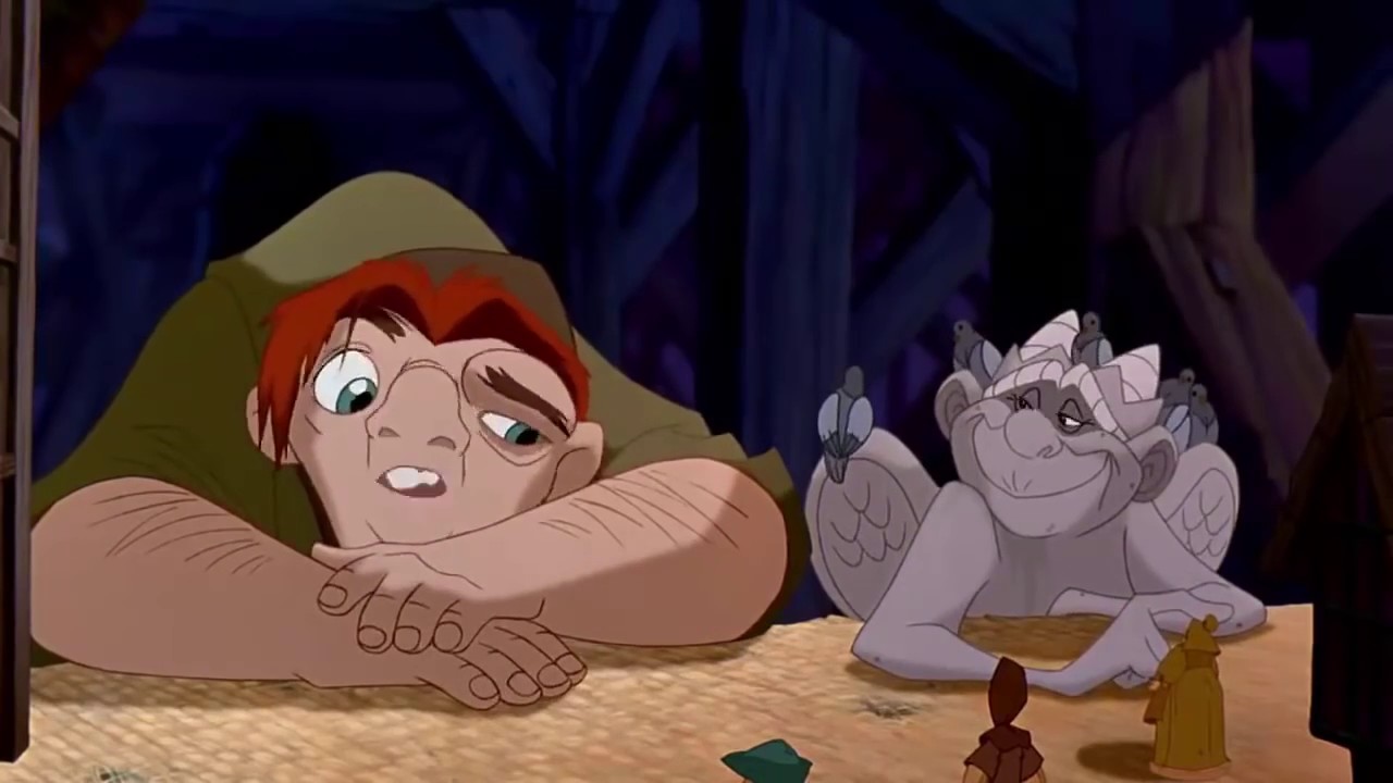 The Hunchback of Notre Dame Gargoyles encourage Quasimodo HD