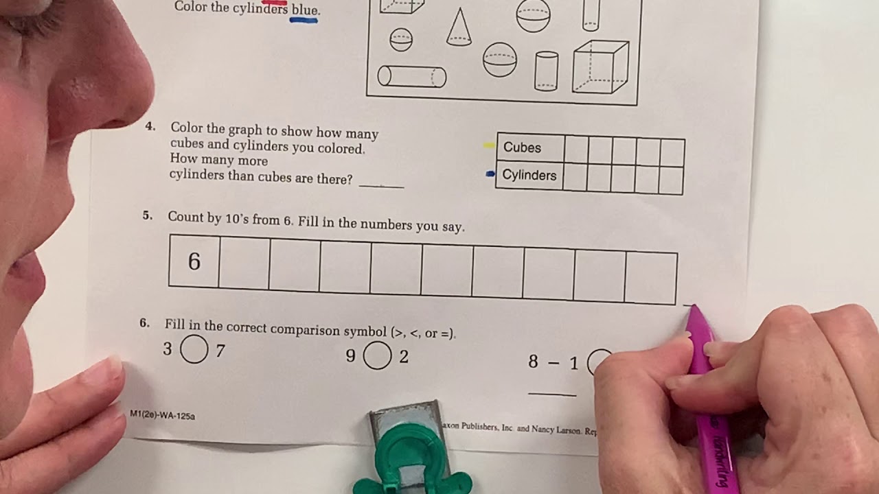 Kindergarten - Math Test 24