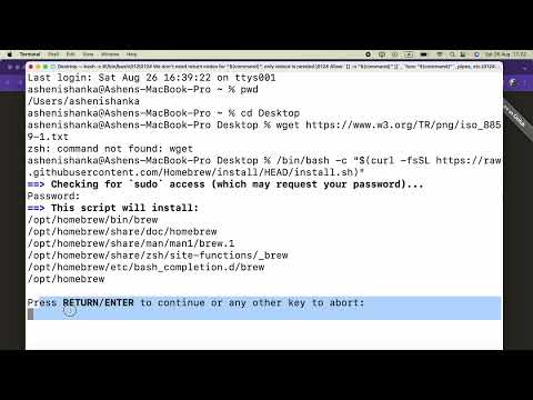 zsh: command not found: wget Mac