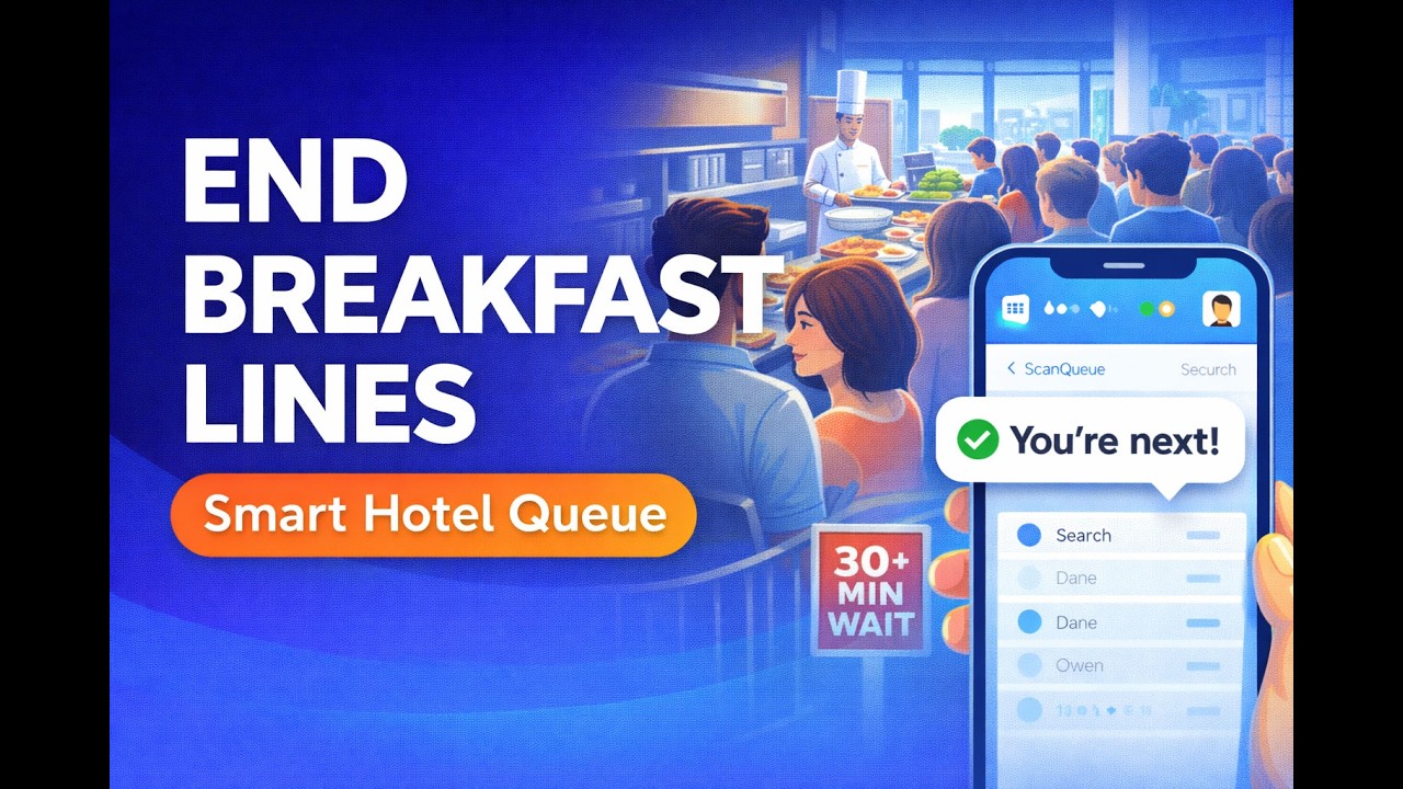 Virtual Queue System for Hotels, Manage Breakfast & Restaurant Queues