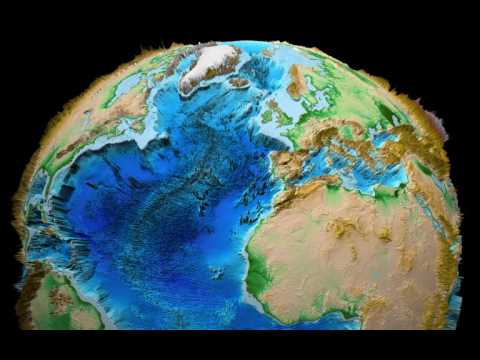 Earth 3D Relief x 100 Topography Bathymetry North