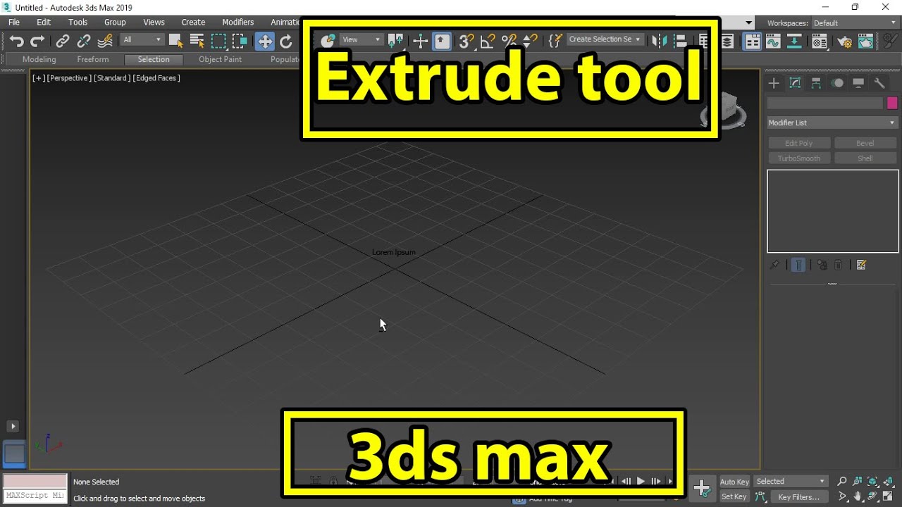 Extrude | 3ds max hindi tutorial | study edutech