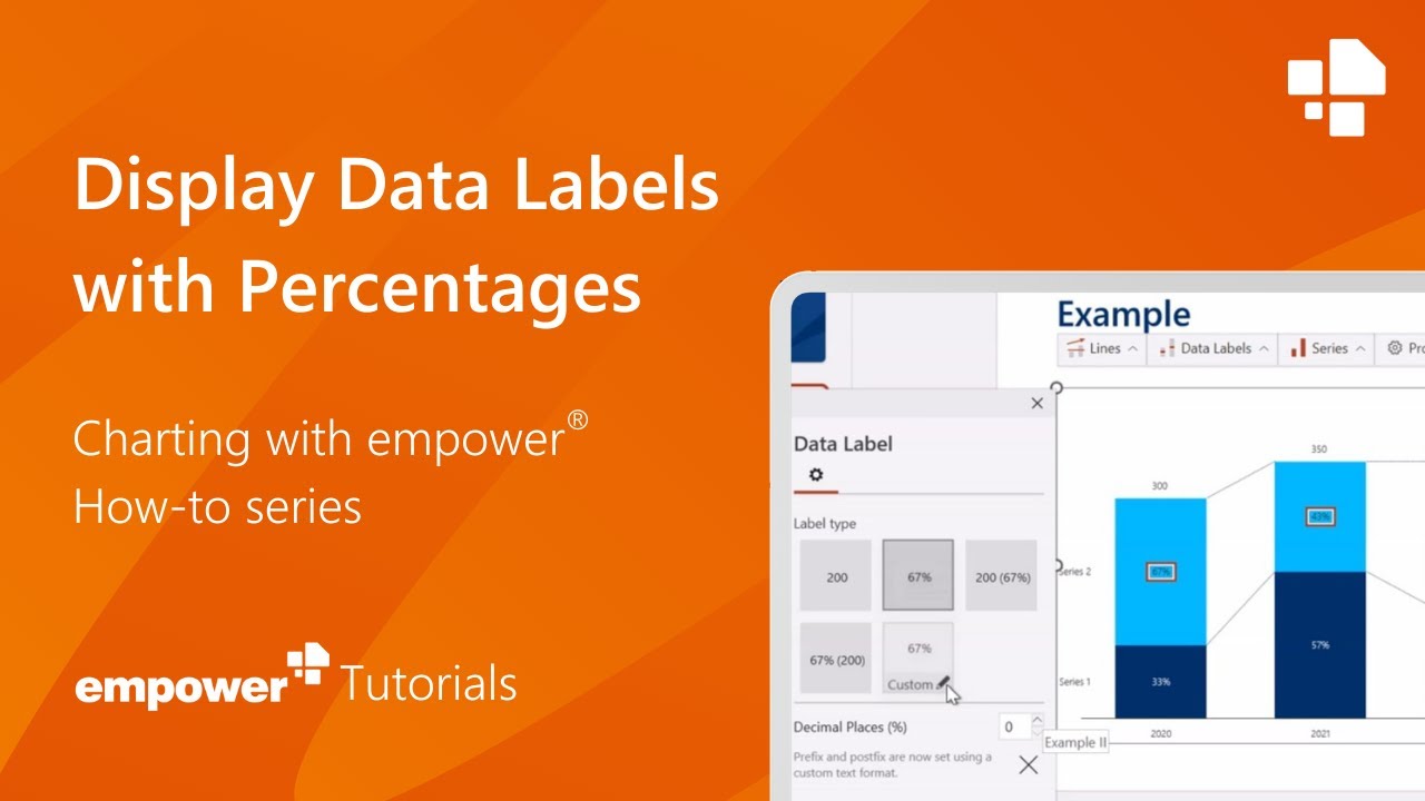 Tutorial: Display Data Labels with Percentages - Charting with empower®