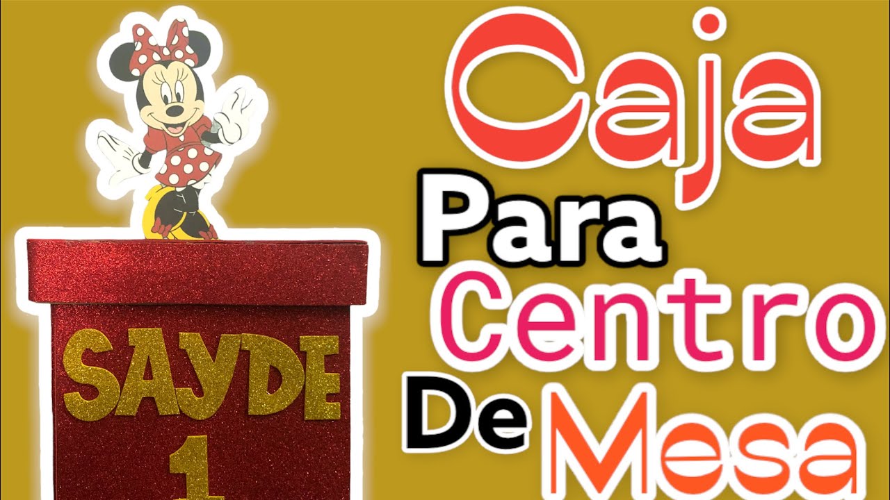 Caja de Minnie Mause para centro de mesa