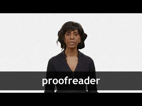 How to pronounce PROOFREADER in American English