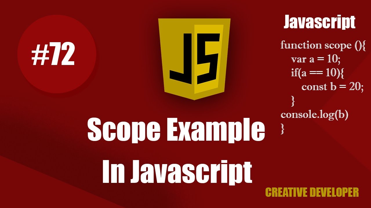 What Is Scope In Javascript || Javascript || Javascript Tutorial || Javascript Course || Es6 Course