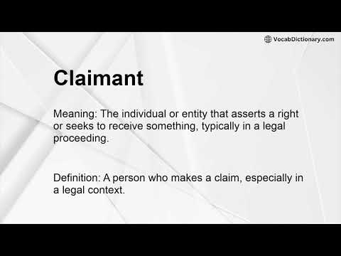 Claimant Meaning