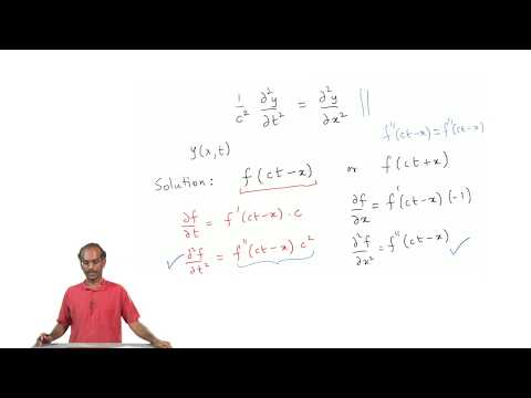 Wave equation and its solutions Video Lecture - Oscillations, Waves and ...