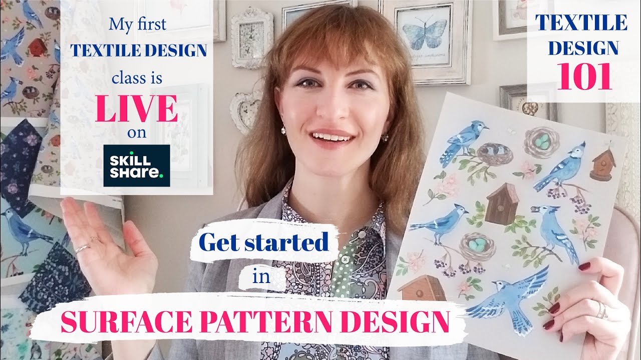 Learn surface pattern and textile design - my Skillshare class is live!