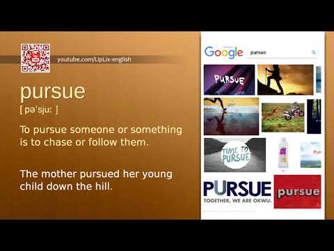 Pursue : C1 level english vocabulary lesson, www.LipLix.com