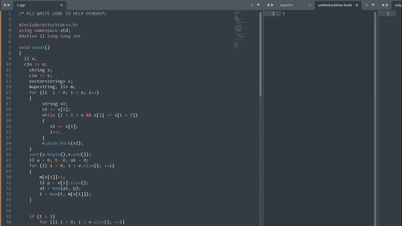BORING STRING CODECHEF SOLUTION
