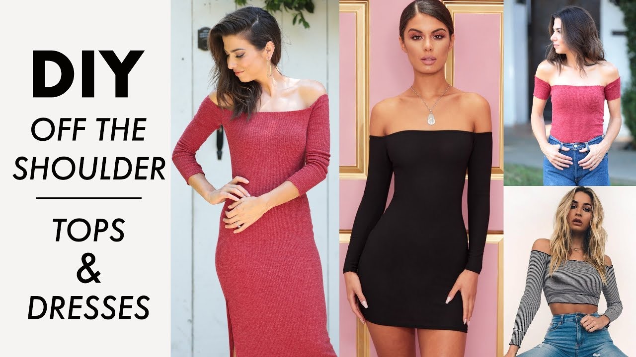DIY: How To Make OFF THE SHOULDER Top / Dress (NO PATTERN!)  -By Orly Shani