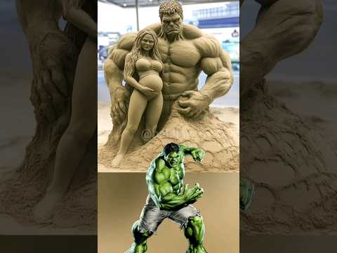 Avengers with pregnant wife 2 but sand statue | All marvel & DC characters #marvel #avengers #shorts