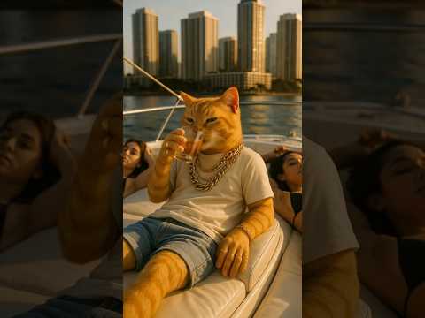 a reach cat was make vlog and enjoy her luxury life. #cat #ai #cartoon #funny #adventure #shorts