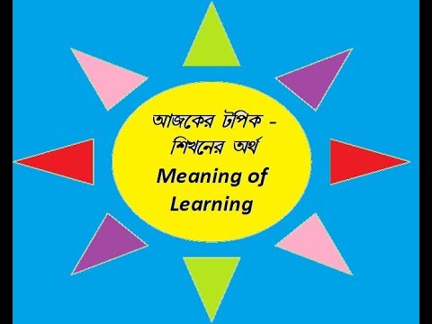 বাংলায় Meaning of Learning বুঝুন
