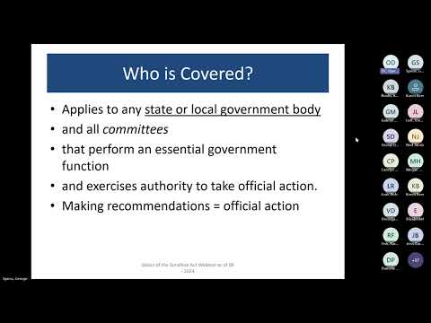 Basics of the Sunshine Act - 10/2/2024