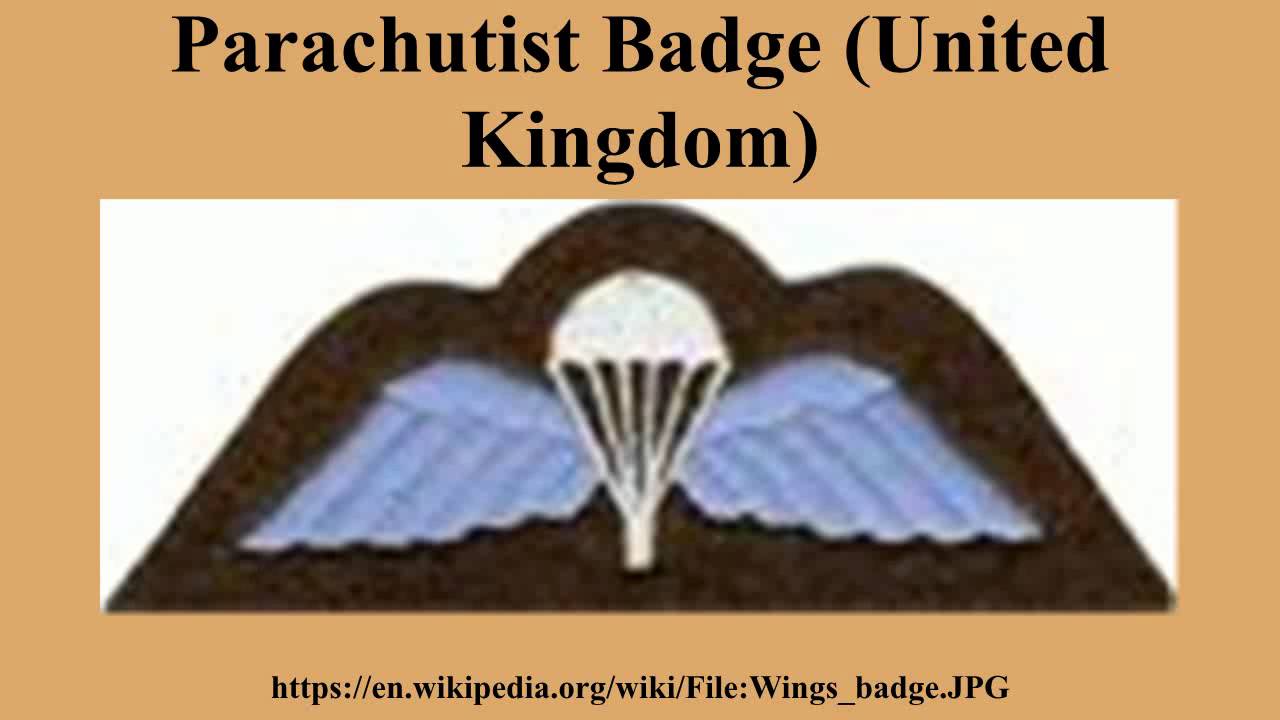 Parachutist Badge (United Kingdom)
