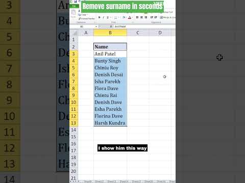 Remove text in one click #shorts #shortvideo #excel #exceltutorial #ytshorts