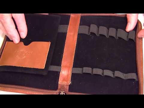 Aston Leather 10 Pen Carrying Case