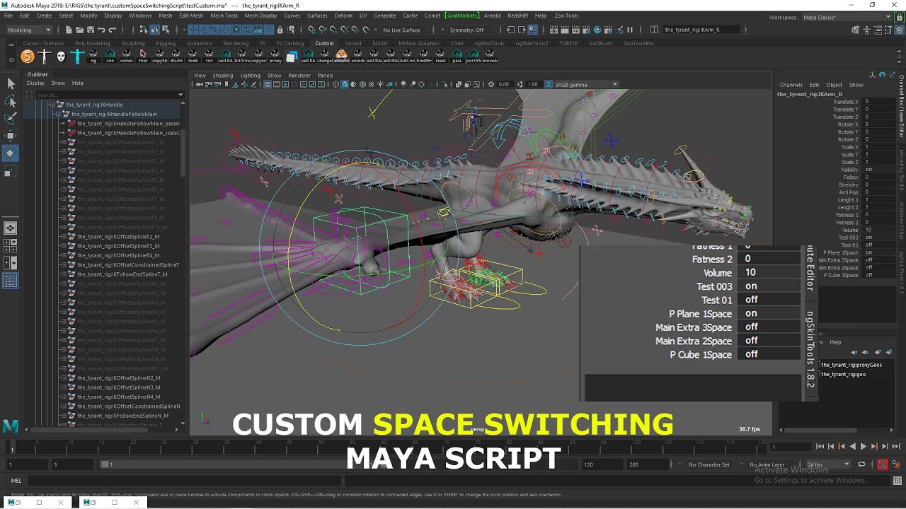Custom Space Switching Maya Script