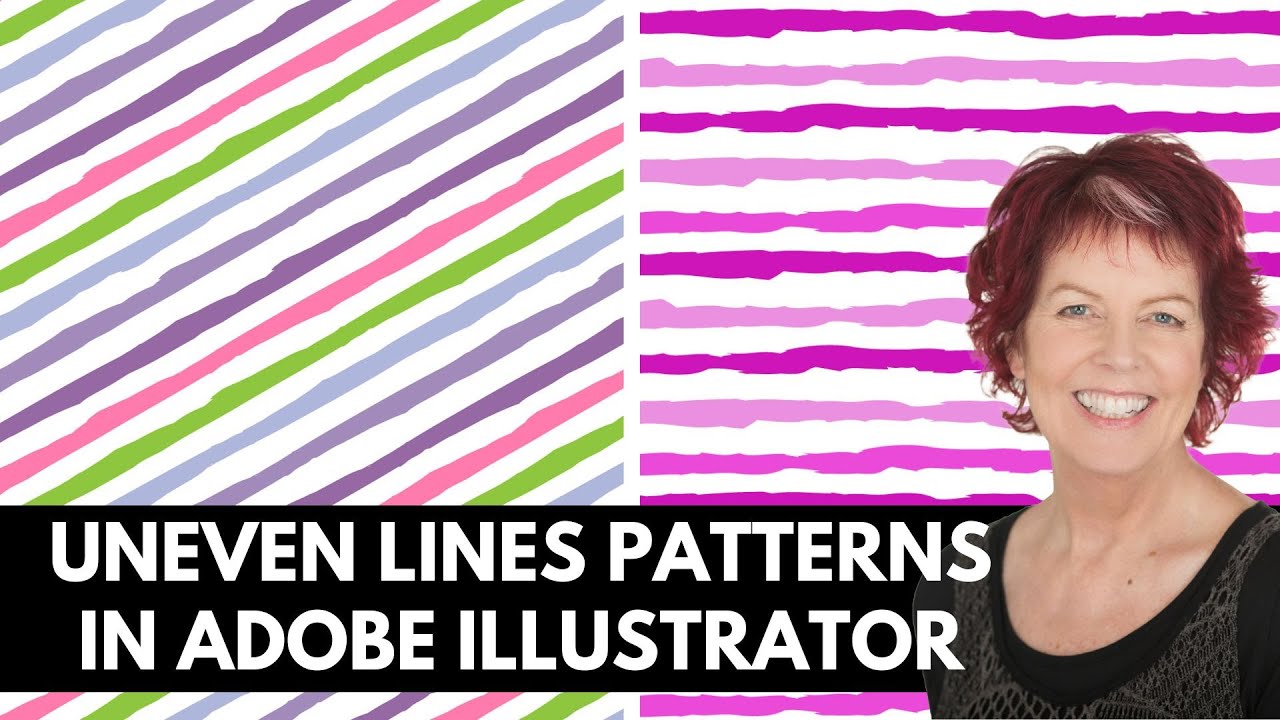 Illustrator - Uneven Lines Pattern - Horizontal & Diagonal - Quick & Easy Seamless Repeat
