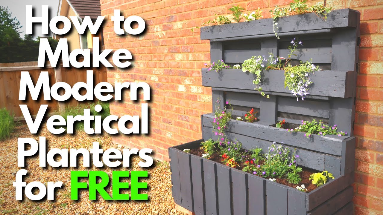 How to Make Modern Vertical Planters for Free